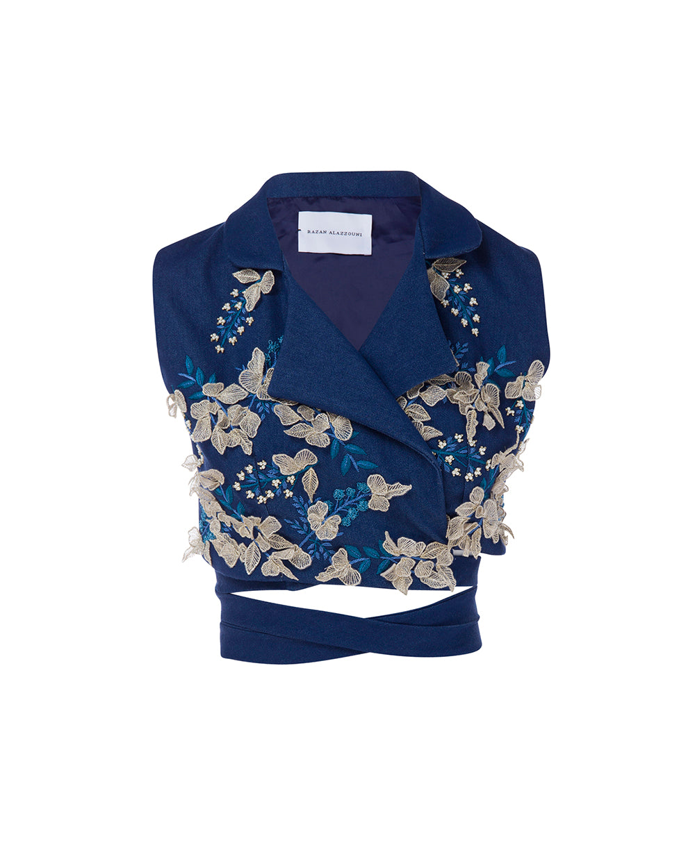 Wrap Denim Top – Razan Alazzouni